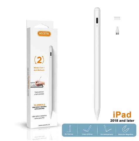 Lápiz Táctil Magnética Universal Pencil 2 para iPad Blanco