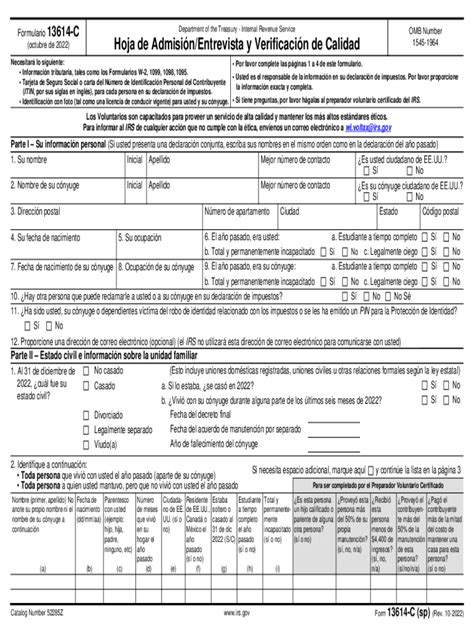 Form 13614 C Fill Online Printable Fillable Blank Fill Out Sign