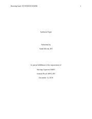 Synthesis Paper Docx Running Head SYNTHESIS PAPER 1 Synthesis Paper