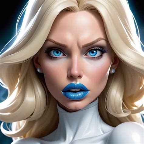 Emma Frost Hypnotized Blue Lips