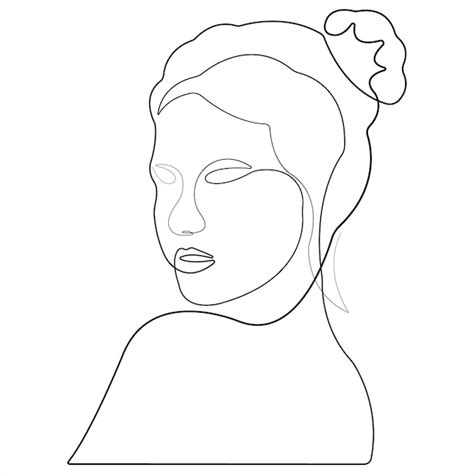 Bellezza Corpo Donna Una Linea Arte Disegno Corpo Femminile Nudo