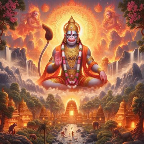 Premium Photo Photo Hindu Lovely Idol Hanuman Ji Generator By Ai