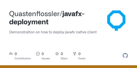 Github Quastenflossler Javafx Deployment Demonstration On How To