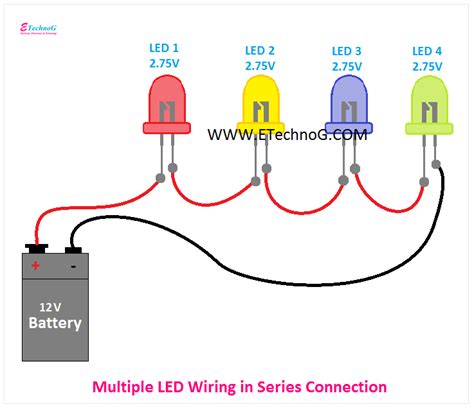 Led Connection Diagram And Wiring Procedure Series Parallel Etechnog