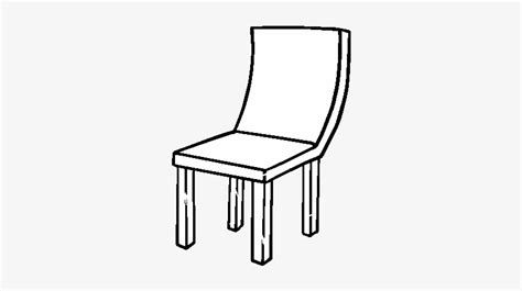 Dibujo De Silla Curva Para Colorear Silla Blanco Y Negro PNG Image