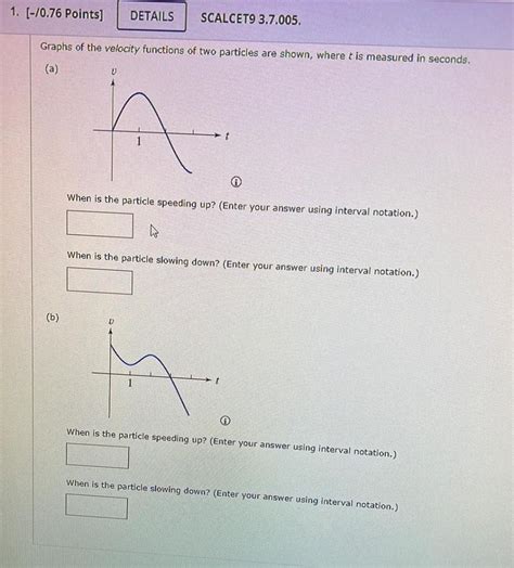 [answered] graphs of the velocity functions of two particles are shown kunduz