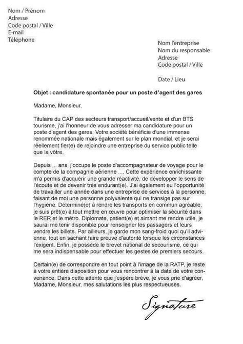 Lettre De Motivation Pour Chauffeur De Bus Ratp Laboite Cv Fr