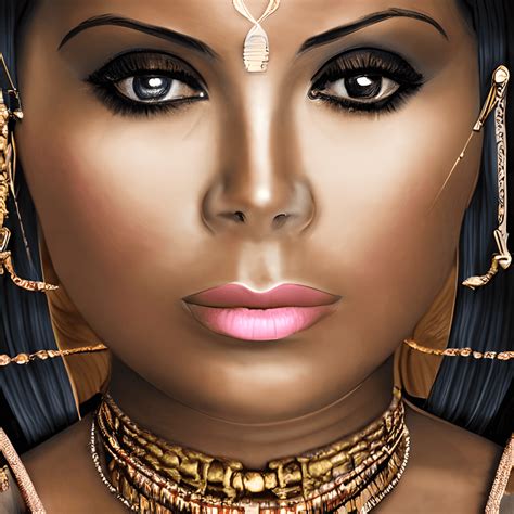 Hyper Realistic 4k Portrait Of A Dark Skinned South African Queen Cleopatra · Creative Fabrica