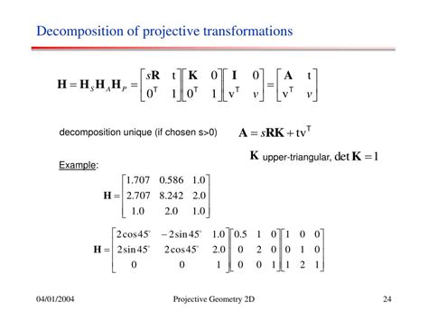 ppt projective geometry 2d powerpoint presentation free download id 6037708