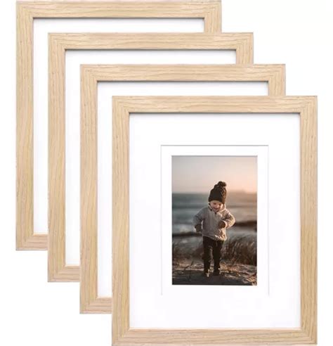 Marco Fotos Láminas Etc Madera Natural plexiglass X4 20x25 Cuotas