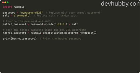 how to hash a password in python