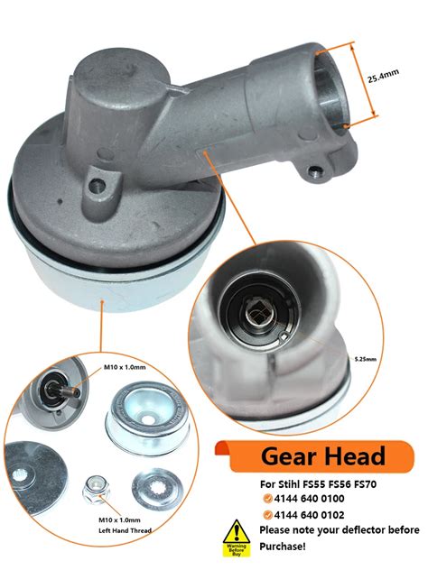 1 Tête d engrenage pour Stihl FS55 FS55 2 Mix FS55C FS55R FS55R 2 Mix