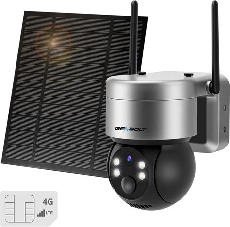 GENBOLT 3G 4G Caméra Surveillance Exterieure avec Carte SIM 2K LTE