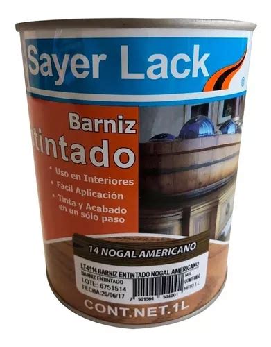 Barniz Entintado Nogal Americano Madera F Cil Aplicaci N Lt Mercadolibre