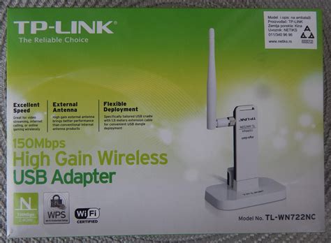 TP LINK 150Mbps High Gain Wireless USB Adapter TL WN722 Kupindo