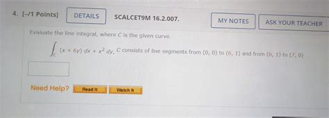 Solved 4 1 Points DETAILS SCALCET9M 16 2 007 MY NOTES Chegg