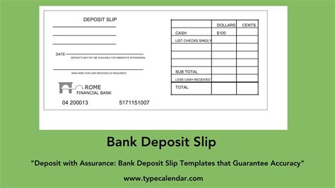 Bank Deposit Slip Templates Examples Templatelab Off