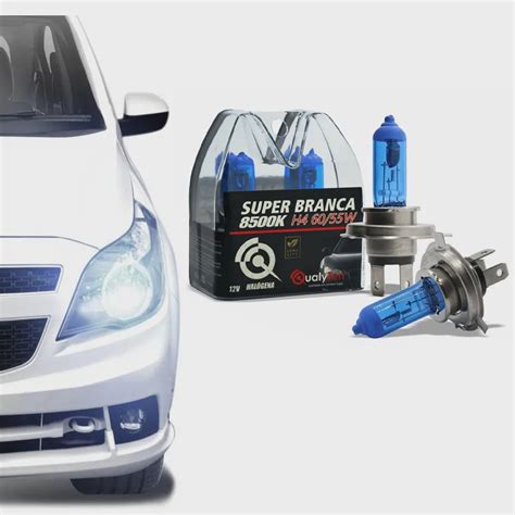 Par Lâmpada Super Branca H4 8500K 12V no Shoptime