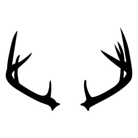 Whitetail Deer Antler Silhouette AD Deer Antler Silhouette