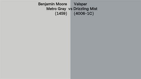 Benjamin Moore Metro Gray 1459 Vs Valspar Drizzling Mist 4006 1C