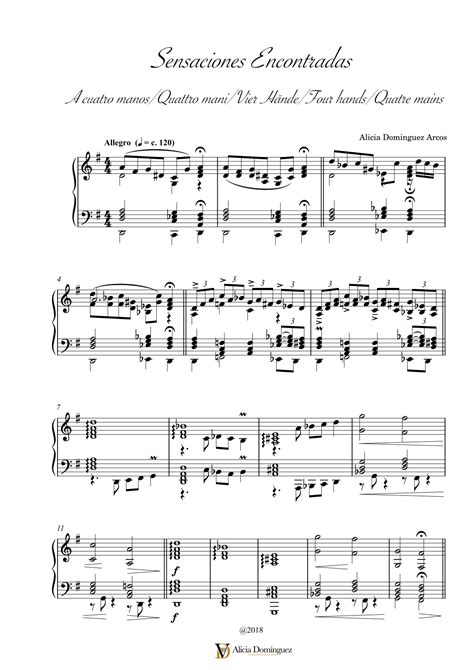 Sensaciones Encontradas Sheet Music Alicia Domínguez Arcos Sonay
