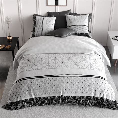 Housse De Couette Et Deux Taies Coton 260 X 240 Cm Casta Blanche