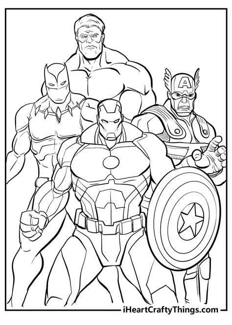Marvel Superhero Coloring Page