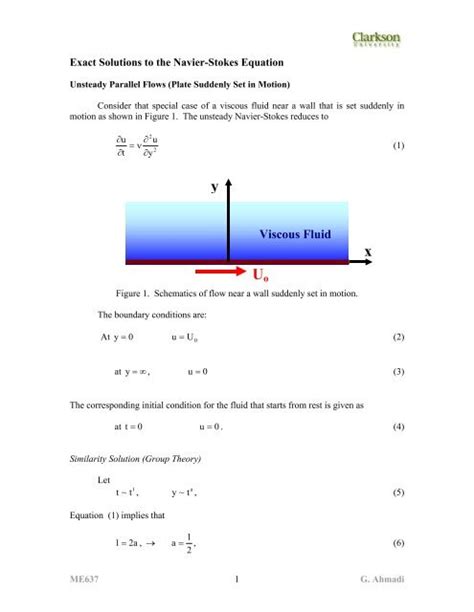 exact solutions to the navier stokes equation