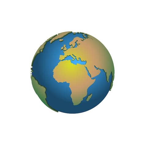 Globo terrestre mapa da terra mapa mundial planeta ilustração