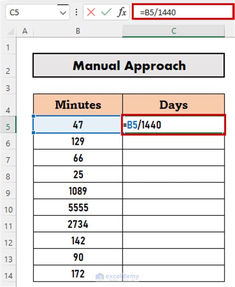 How To Convert Minutes To Days In Excel Easy Methods