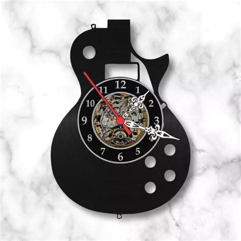 Relógio Parede Guitarra Les Paul Rock Musica Vinil Lp Arte