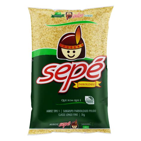 ARROZ PARBOILIZADO TIPO 1 SEPÉ PACOTE 5KG GTIN EAN UPC 7896009867293