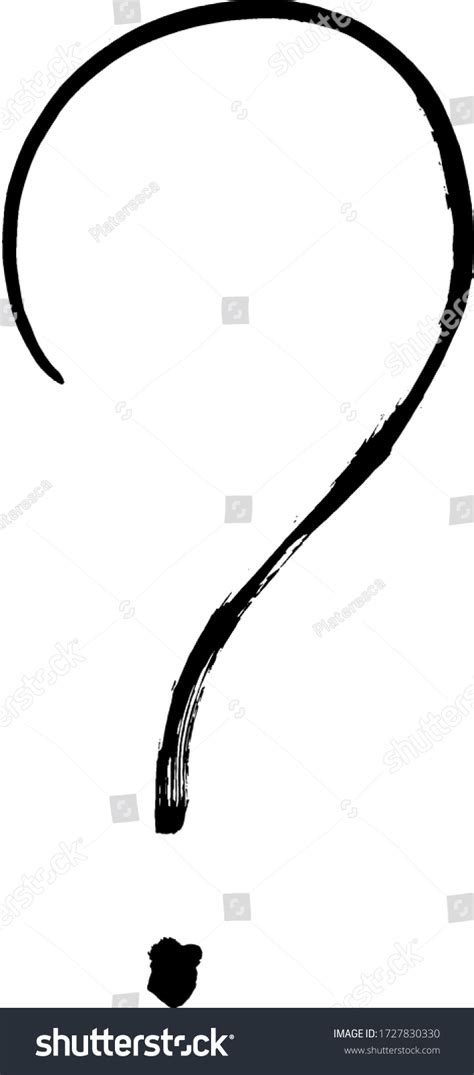 Vector Question Mark Hand Drawn In Ink The Royalty Free Stock