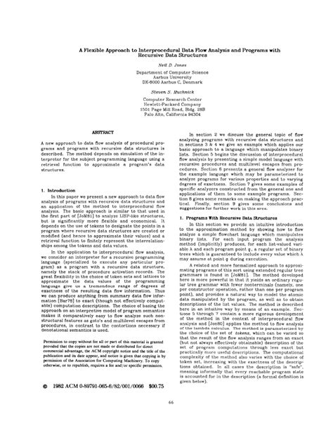 pdf a flexible approach to interprocedural data flow analysis and programs with recursive data