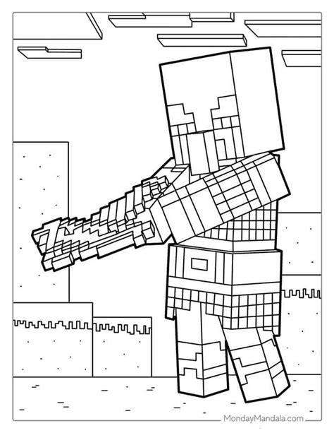 Minecraft Pillager Coloring Page Minecraft Coloring Page Minecraft