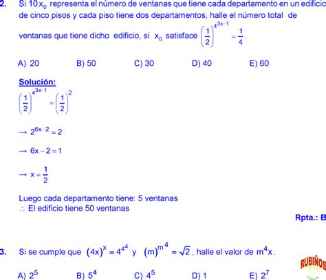 Ecuaciones Exponenciales Ejercicios Resueltos Paso A Paso Pdf