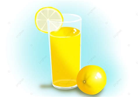 Lemon Juice Clipart Transparent Background Summer Lemon Juice Material