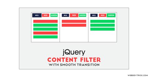 jquery filter example with smooth transition jquery content filter