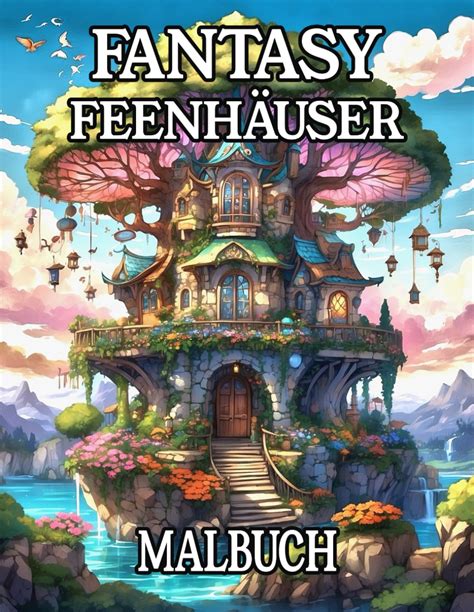 Fantasy Feenhäuser Malbuch Ausmalbuch für Erwachsene und Jugendliche
