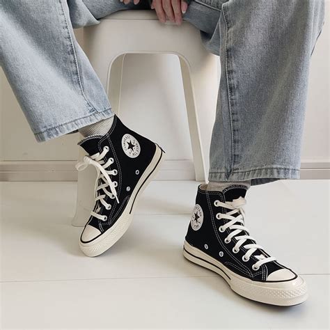 Converse匡威1970s经典三星标黑色高帮男女帆布鞋162050C 162058C 虎窝淘