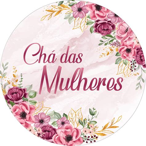 Painel Redondo Tecido Sublimado 3D Chá das Mulheres FRD 6608 Felicitá