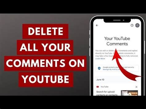 How To Delete All Your Comments On Youtube At Once In Delete