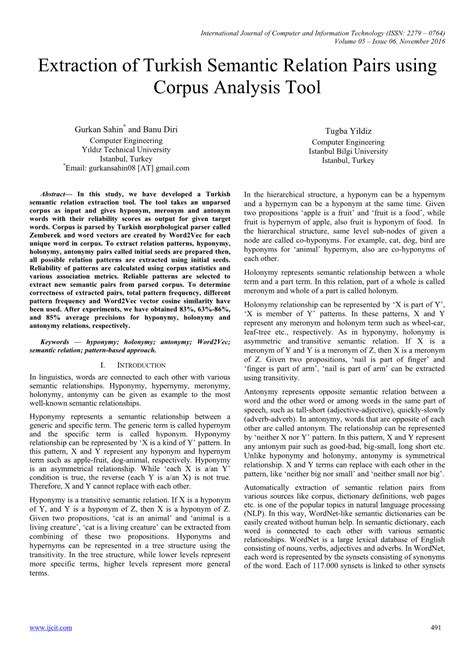 extraction of turkish semantic relation pairs using corpus analysis tool docslib
