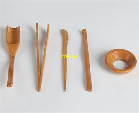 Natural Bamboo Tea Accessories Spoon Clip Leak Tea Accessories Needle