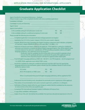 Fillable Online Plymouth APPLICATION PROCESSING FOR INTERNATIONAL