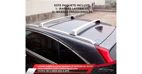 Set Barras Portaequipaje Honda Hrv Lateral Y Tranversal 2015 TORUS