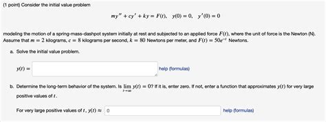 solved 1 ﻿point ﻿consider the initial value