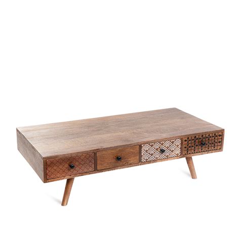 Stolik Kawowy TAYO Lite Drewno Mango 117x60x35 Cm HOMLA Homla Sklep