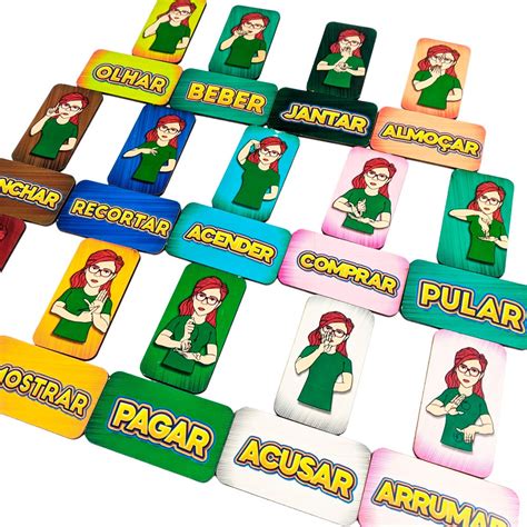 Verbos Em Libras Brinquedo Jogos P Surdos Pedagógico Sinais MercadoLivre