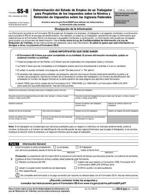 Completable En L Nea Form Ss Sp Rev December Determination